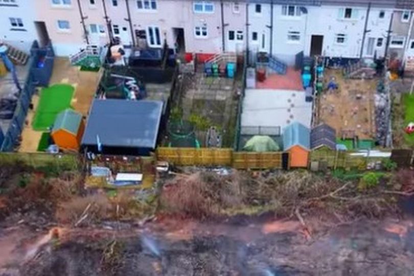 Drone footage shows underground coal fire still burning in Scots town ...
