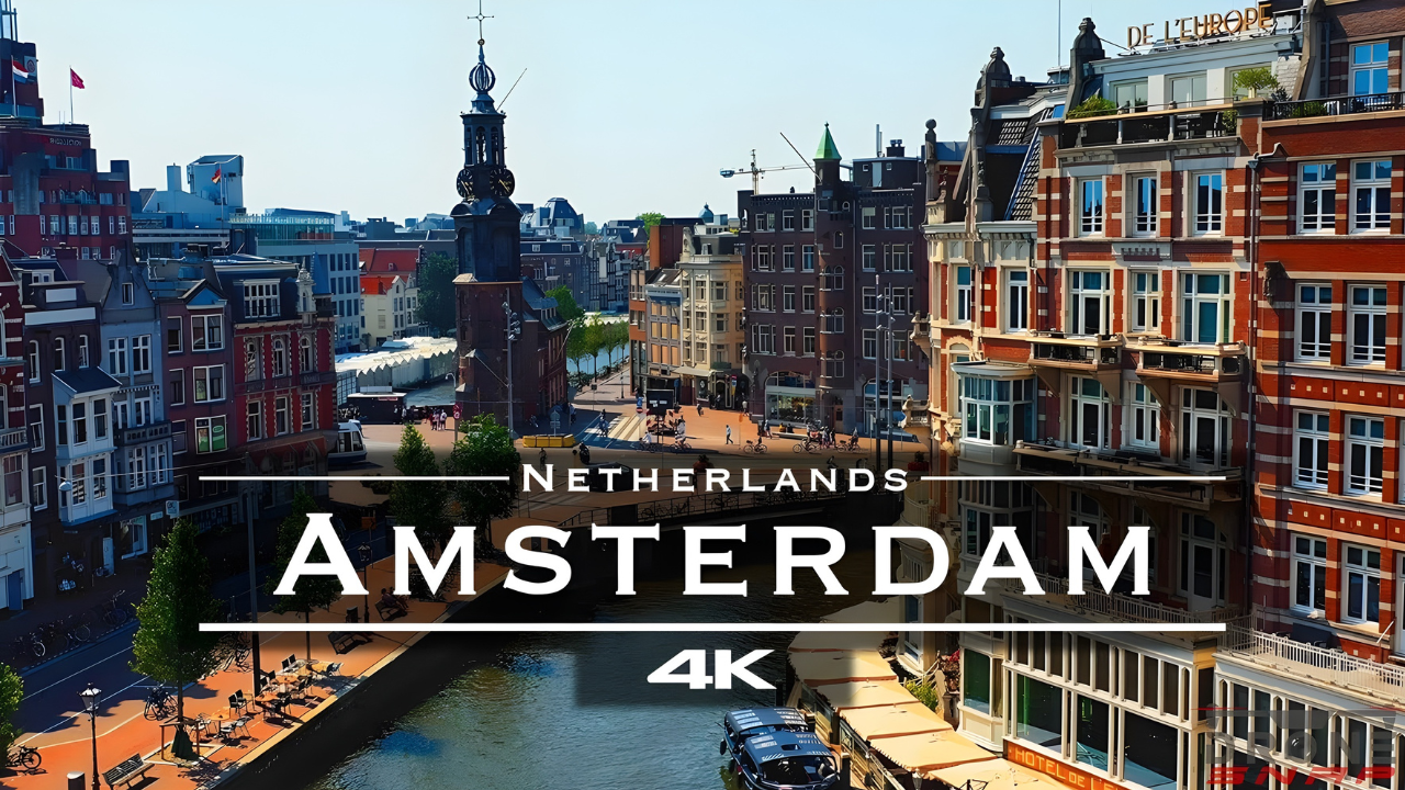 Amsterdam Netherlands from above 🇳🇱 stunning 4K drone cinematic