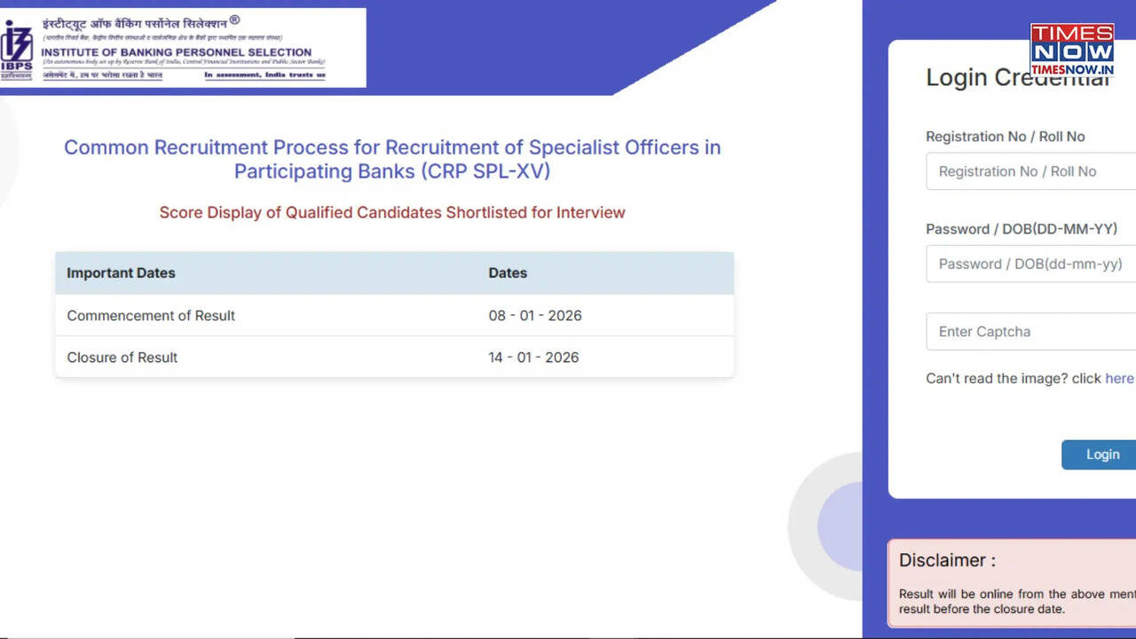 IBPS SO 2025 mains scorecard out; check if you are shortlisted for ...