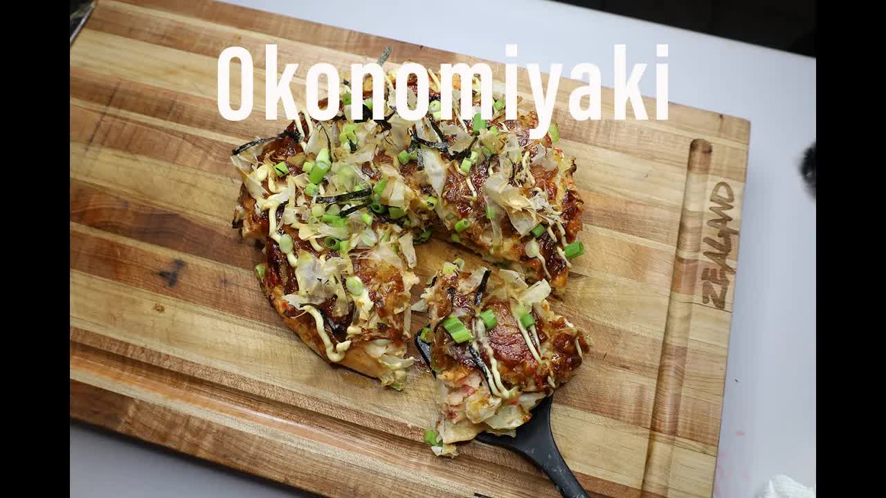 Random jar okonomiyaki: Japanese savory pancake recipe