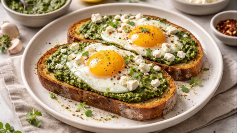 How to make feta and pesto eggs at home for an Instagram-worthy morning
