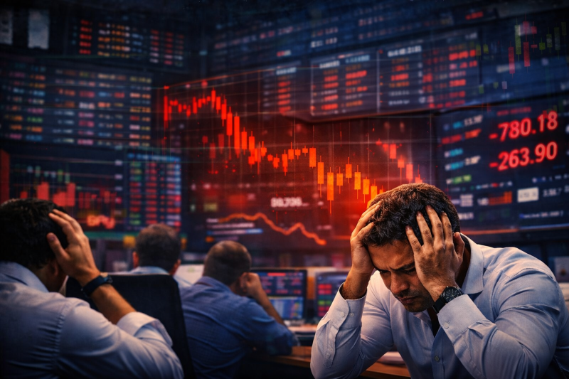 Bloodbath continues on Dalal Street! Sensex slips again, Nifty breaks ...