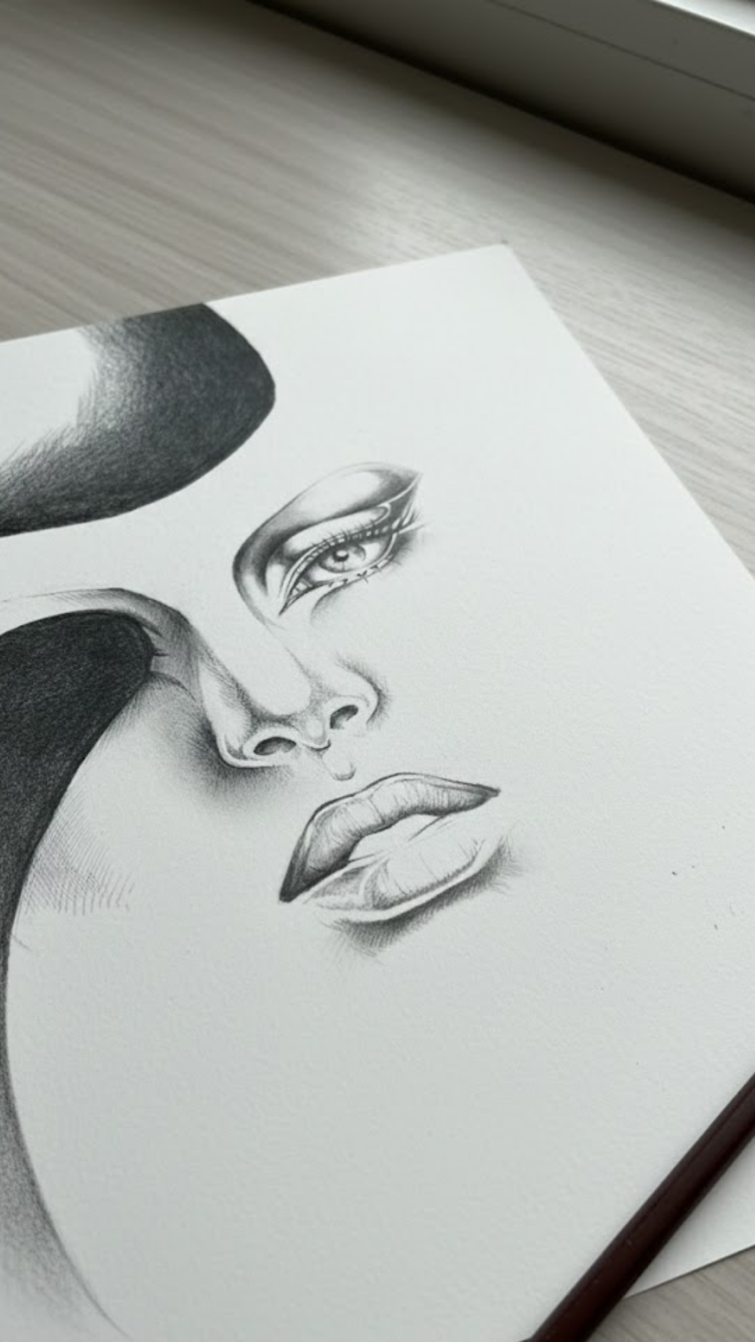 Pencil face drawing for a calm Friday evening