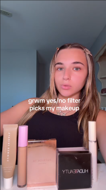 GRWM letting a yes or no filter pick my makeup