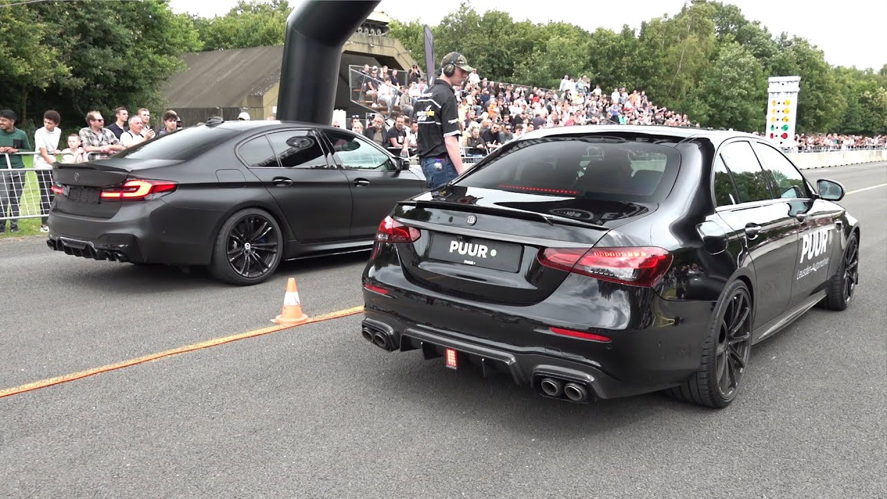 BRABUS 800 Mercedes AMG E vs BMW M5 F90 in a drag run