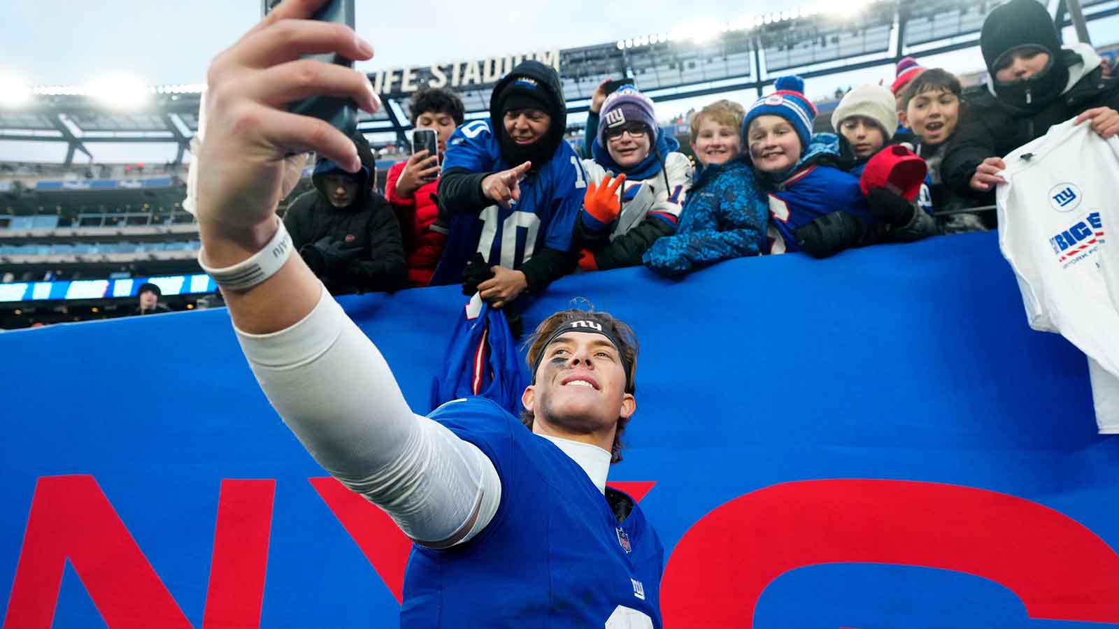 Did Giants’ Jaxson Dart just tease possible John Harbaugh, Kevin ...