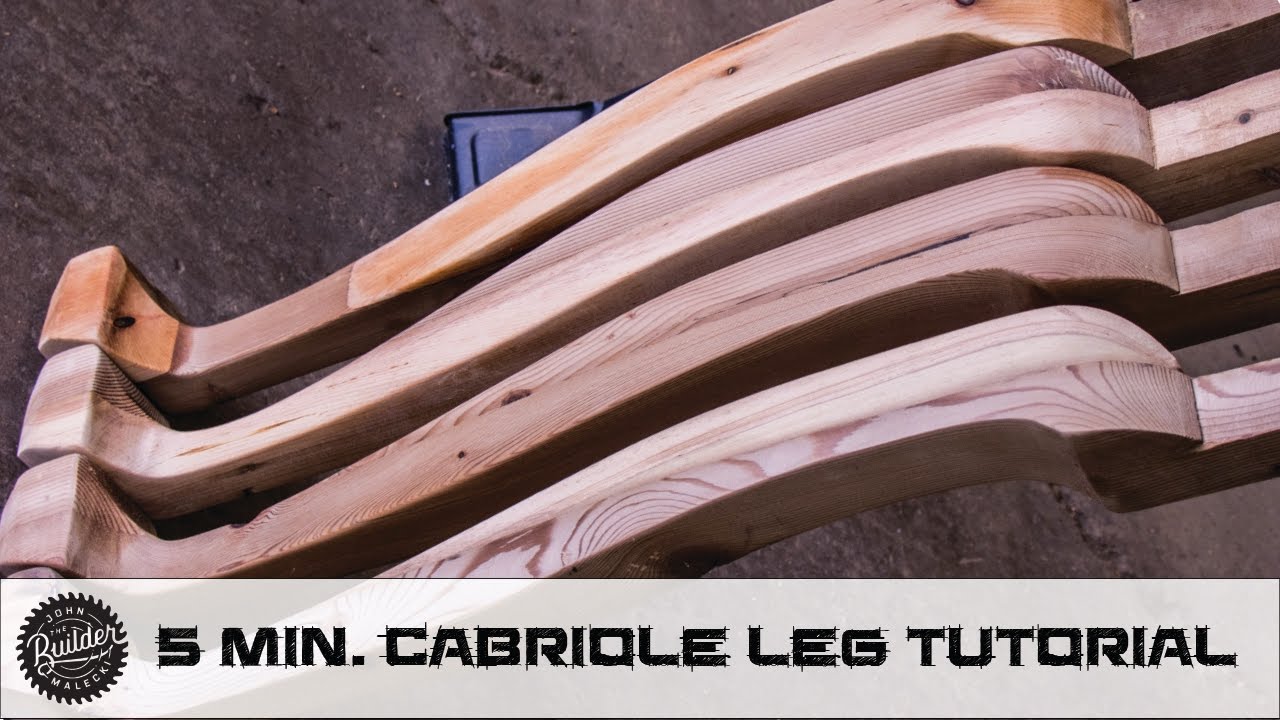 How a curved cabriole table leg is actually shaped by hand