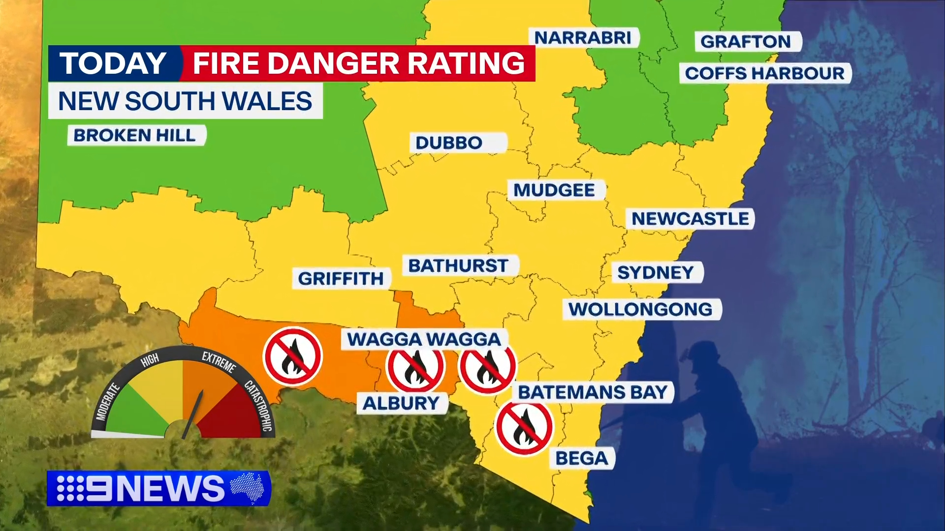 Fears Victorian bushfire could spread to NSW ahead of extreme heat ...