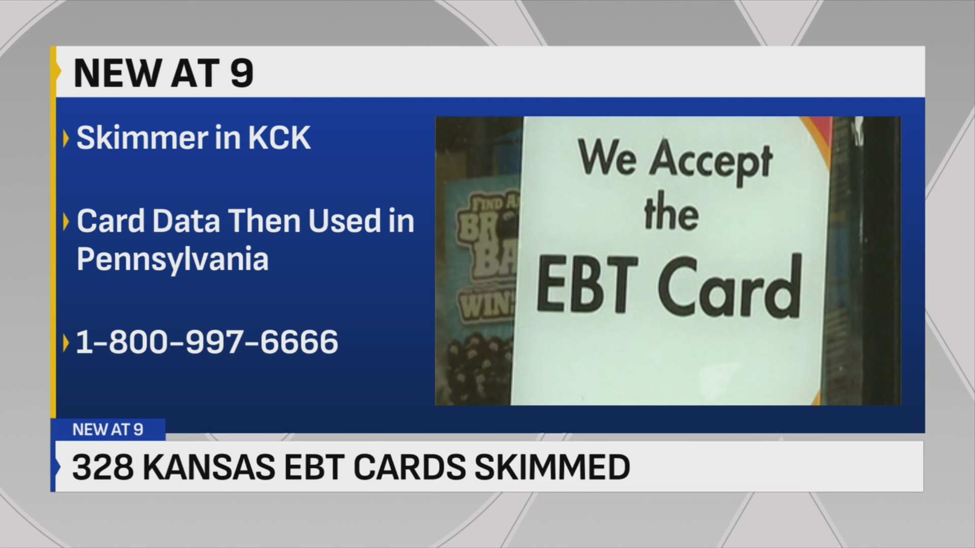 SNAP, TANF benefits stolen by skimming operation in KCK: DCF