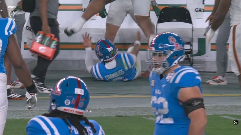 Refs ignored roughing the passer as Miami player shoves Trinidad ...