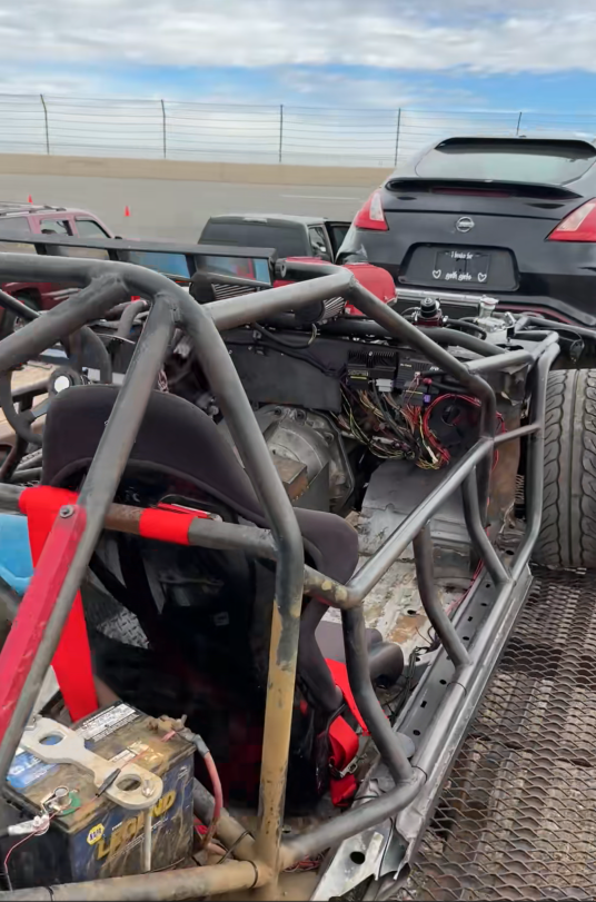 Three-car wedge incident at Pikes Peak Raceway