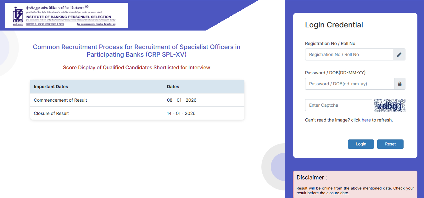 IBPS SO result 2025 scorecards for shortlisted candidates released ...