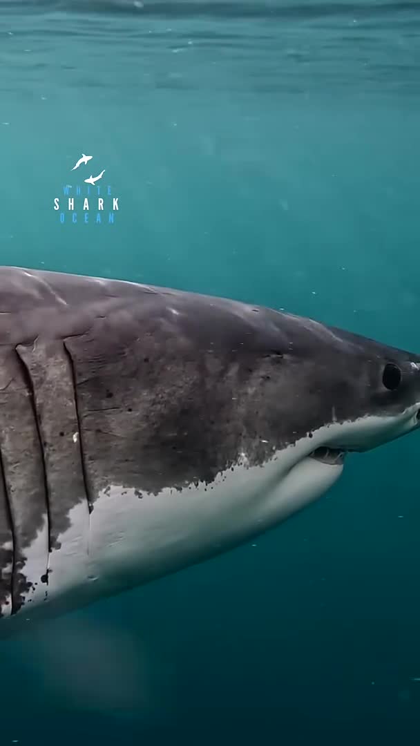 Big female great white comes in with some pilot fish