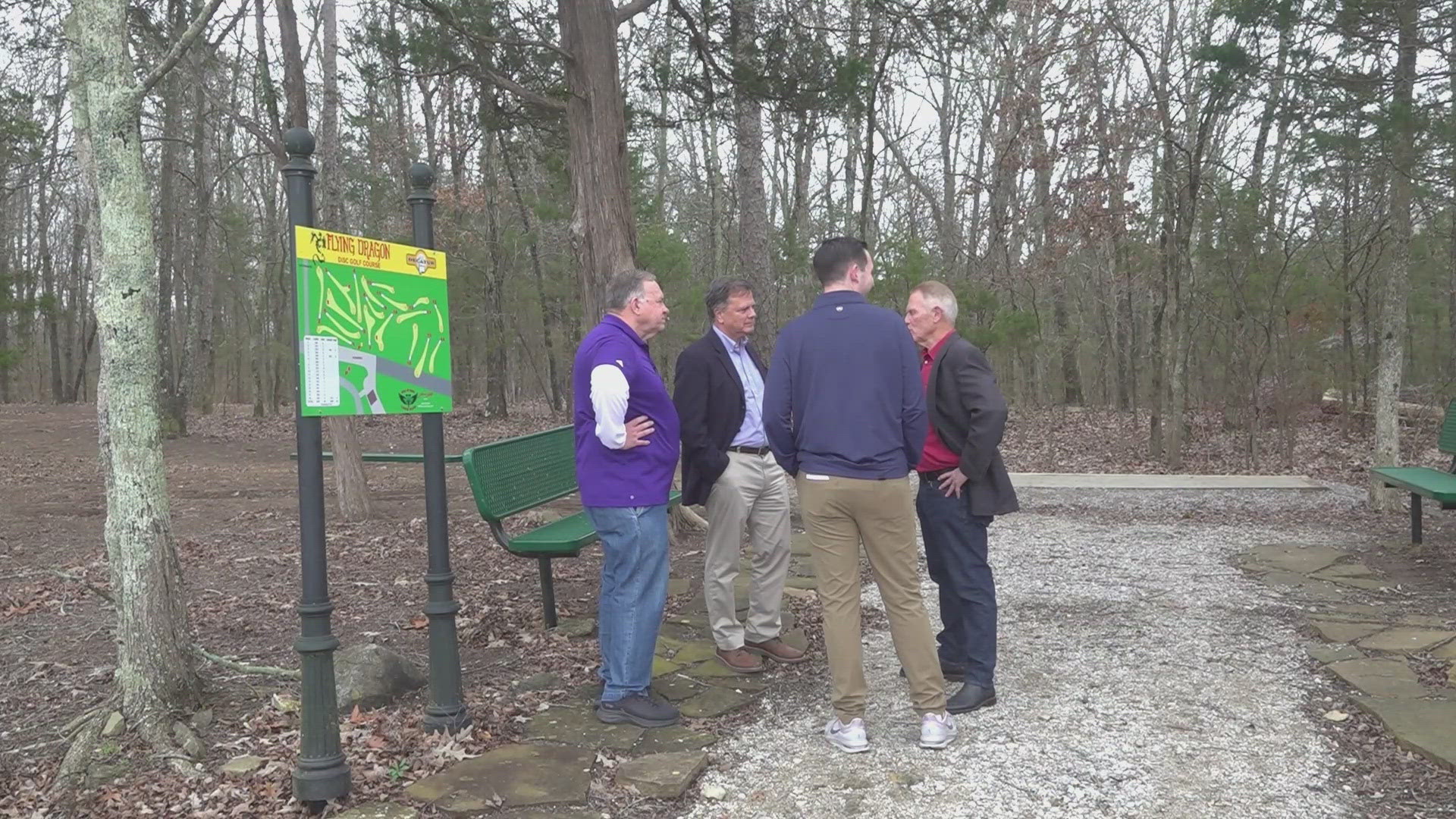 City of Decatur celebrates completion of Flying Dragon Disc Golf Course ...