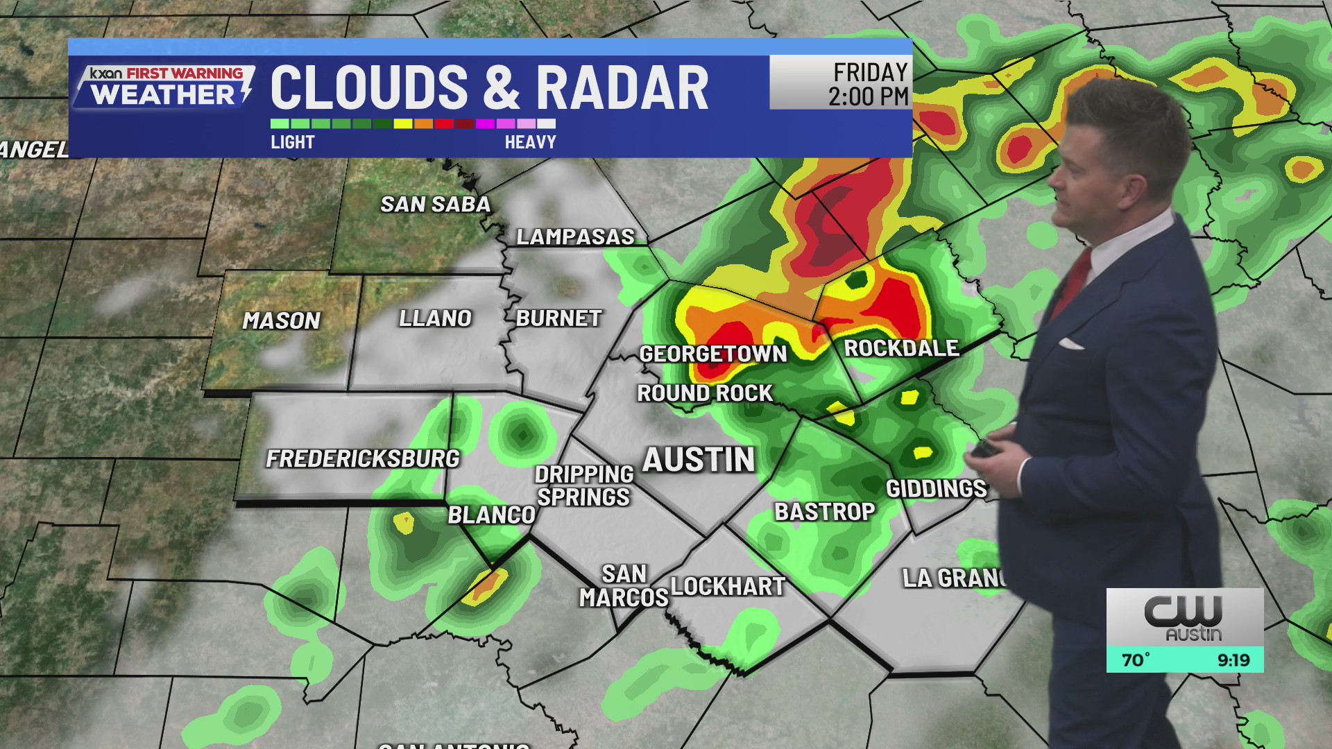Scattered storms possible Friday before a cold wind | KXAN forecast ...