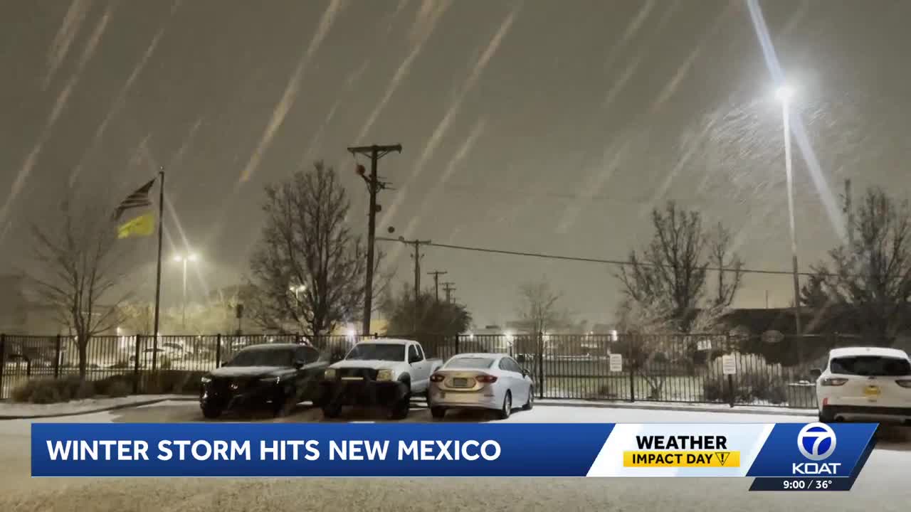 Another round of snow hitting Albuquerque and New Mexico Thursday night