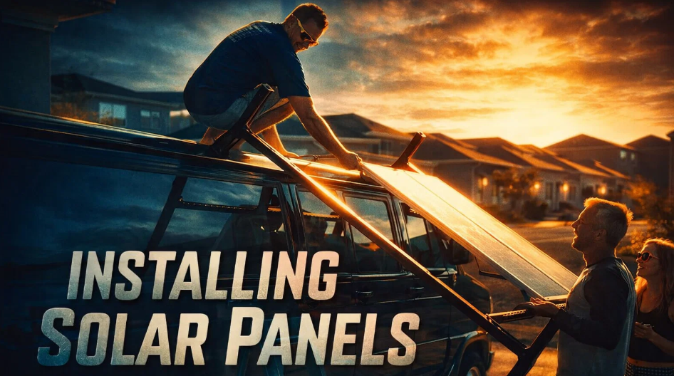 Van build: Installing solar panels for off-grid power