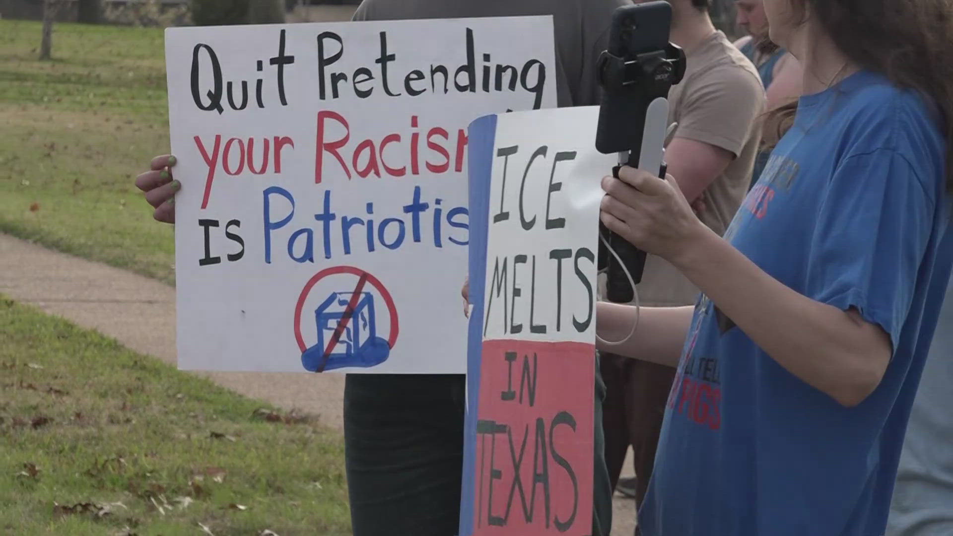 Smith County Young Democrats gather in Tyler for protests over ICE ...