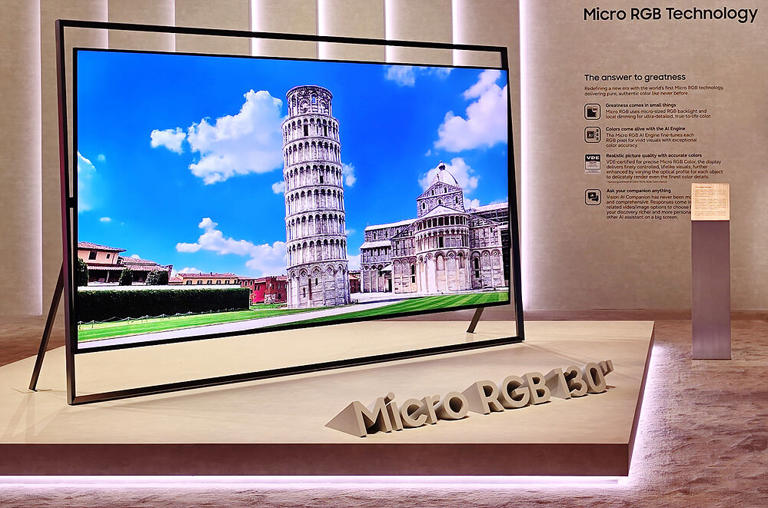 サムスン、世界初をうたう130インチMicro RGBテレビ - AI機能も統合