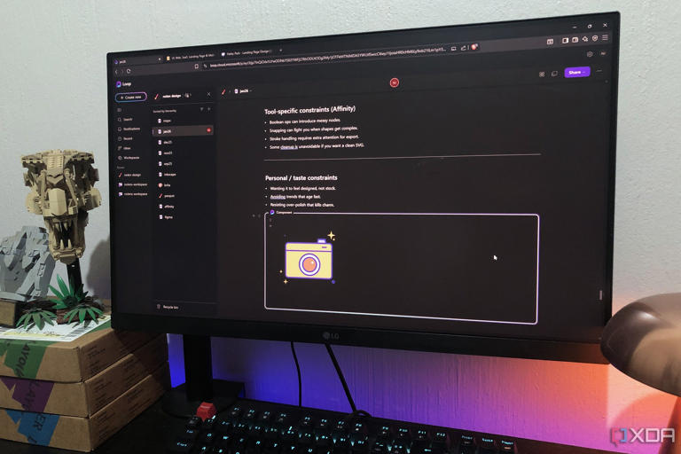 I started using Microsoft Loop for graphics work, and I should have ...