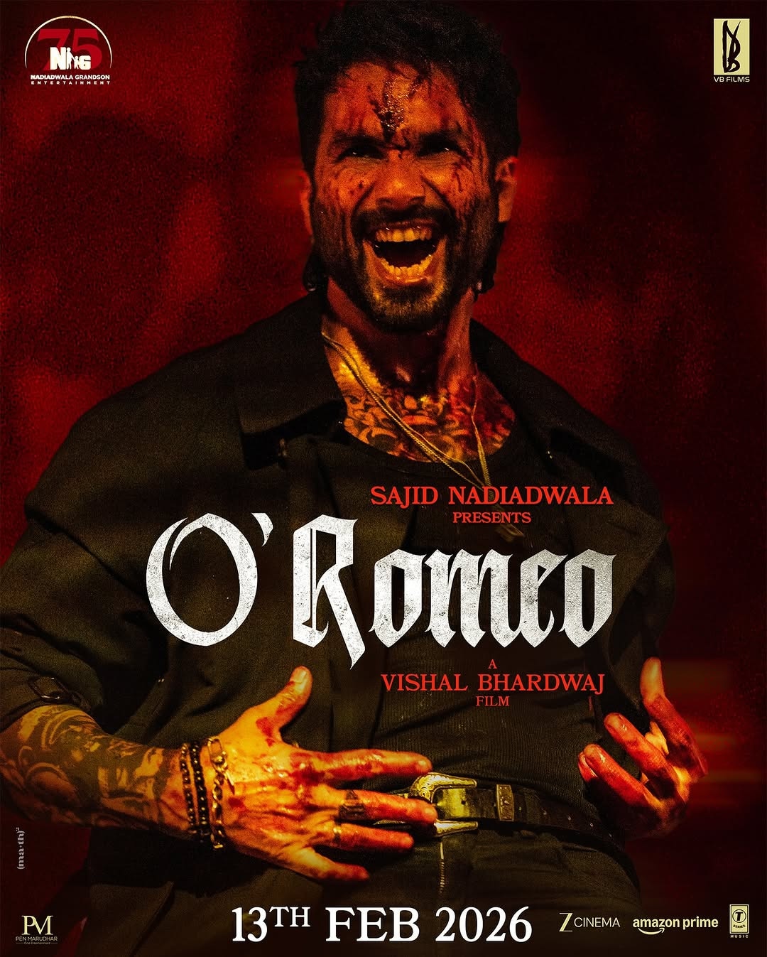 O Romeo: Shahid Kapoor's blood-soaked, tattooed look stuns in first poster
