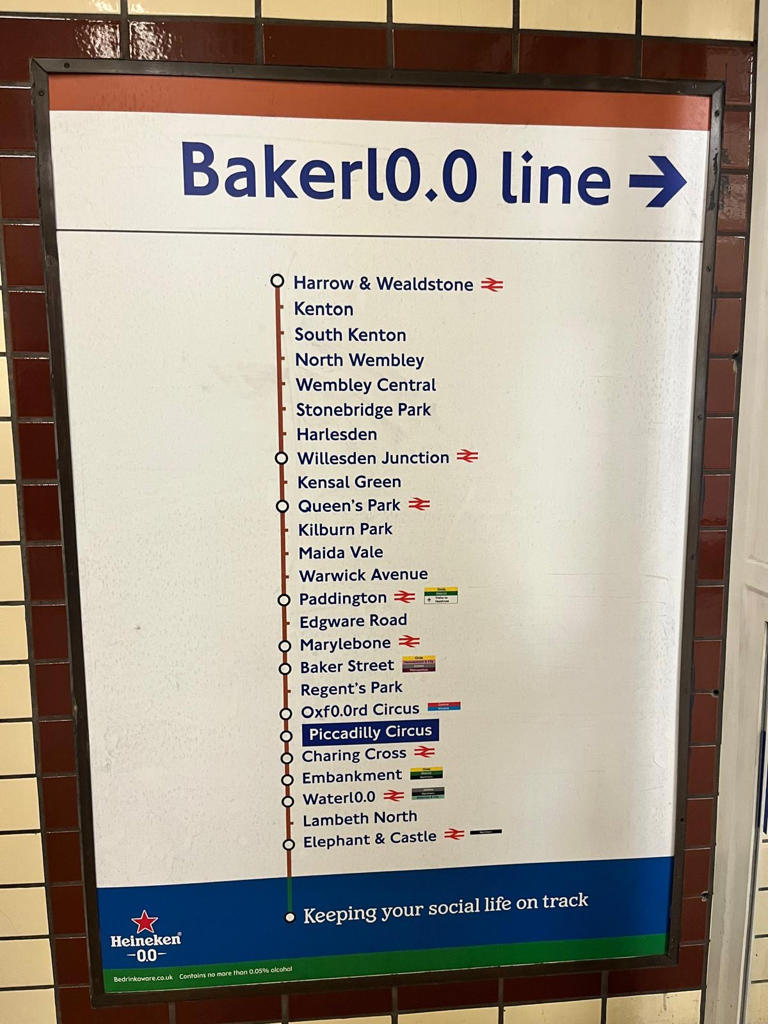 Bakerloo line renamed by Heineken in lucrative Tube sponsorship deal
