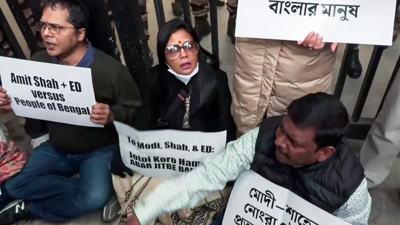 ED raids at I-PAC: After getting detained, Mahua Moitra says 'Bengal ...