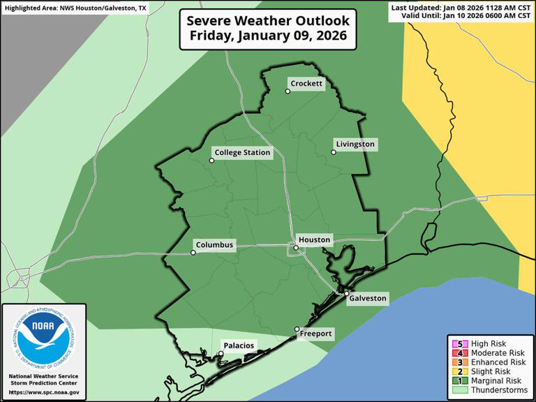 Houston storm timeline: When severe weather and a strong cold front ...