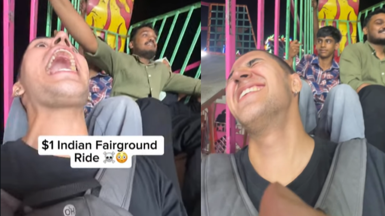 ‘I can jump out if I want to’: UK man tries Indian swing ride for just ...
