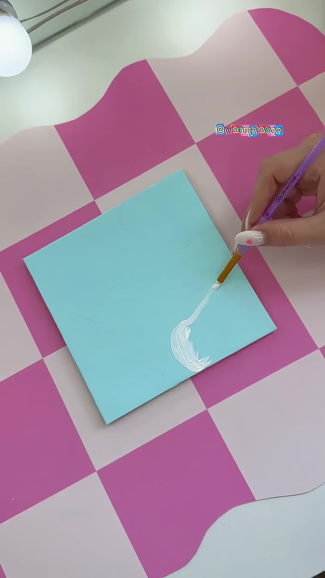 DIY cute textured canvas🍳