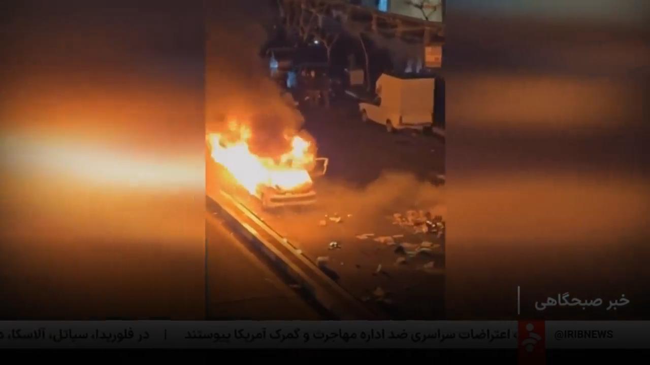 Iranian state TV broadcasts footage of street fires amid night of mass ...