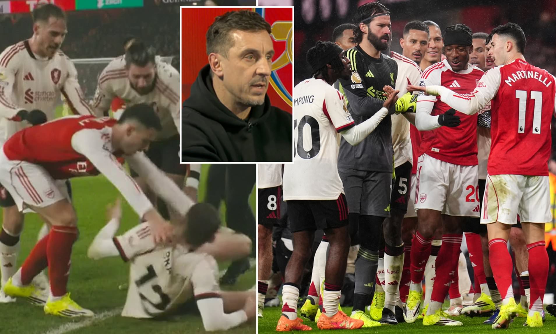 Gary Neville branded 'disgrace' after suggesting Liverpool players ...