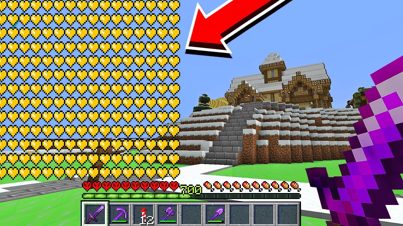 Got infinite hearts after 5,100 days in Minecraft hardcore