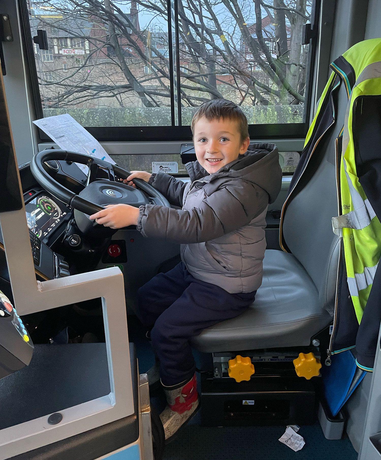 Young bus fan is set challenge to earn a tour behind the scenes at ...