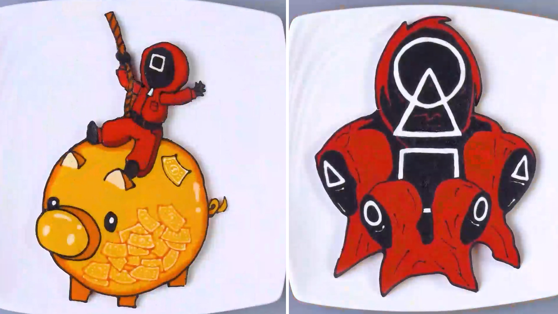 Squid Game personages als koekjes