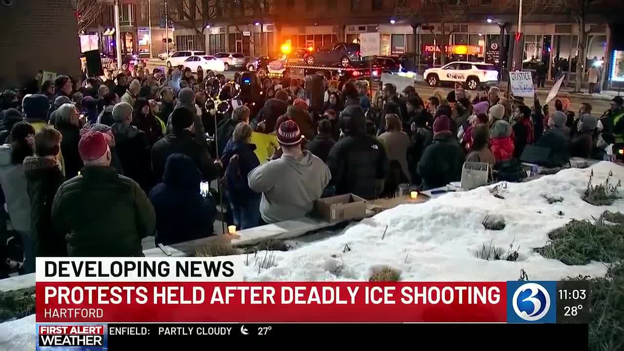 Hartford officials investigate vehicle strike at ICE protest