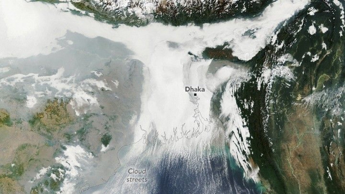 NASA satellite captures the Ganga delta blanketed in thick fog from space