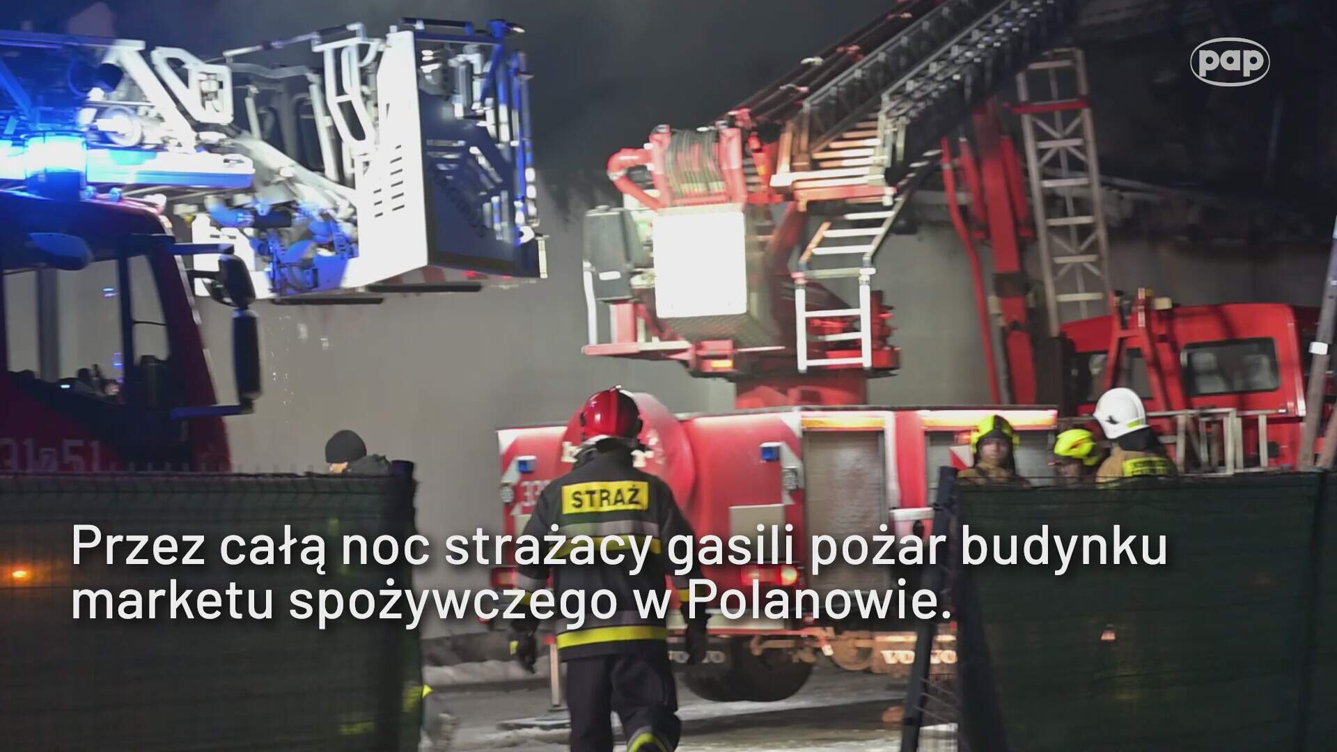 Zachodniopomorskie/ pożar marketu w Polanowie