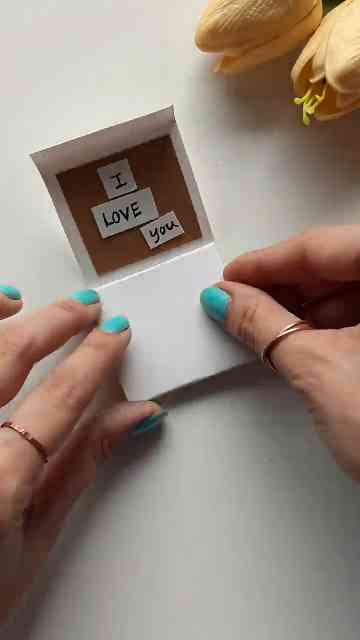 Cutest mini love card with hidden message