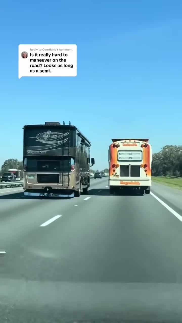 You think a #skoolie is big until you see it next to other trucks & RVs ...