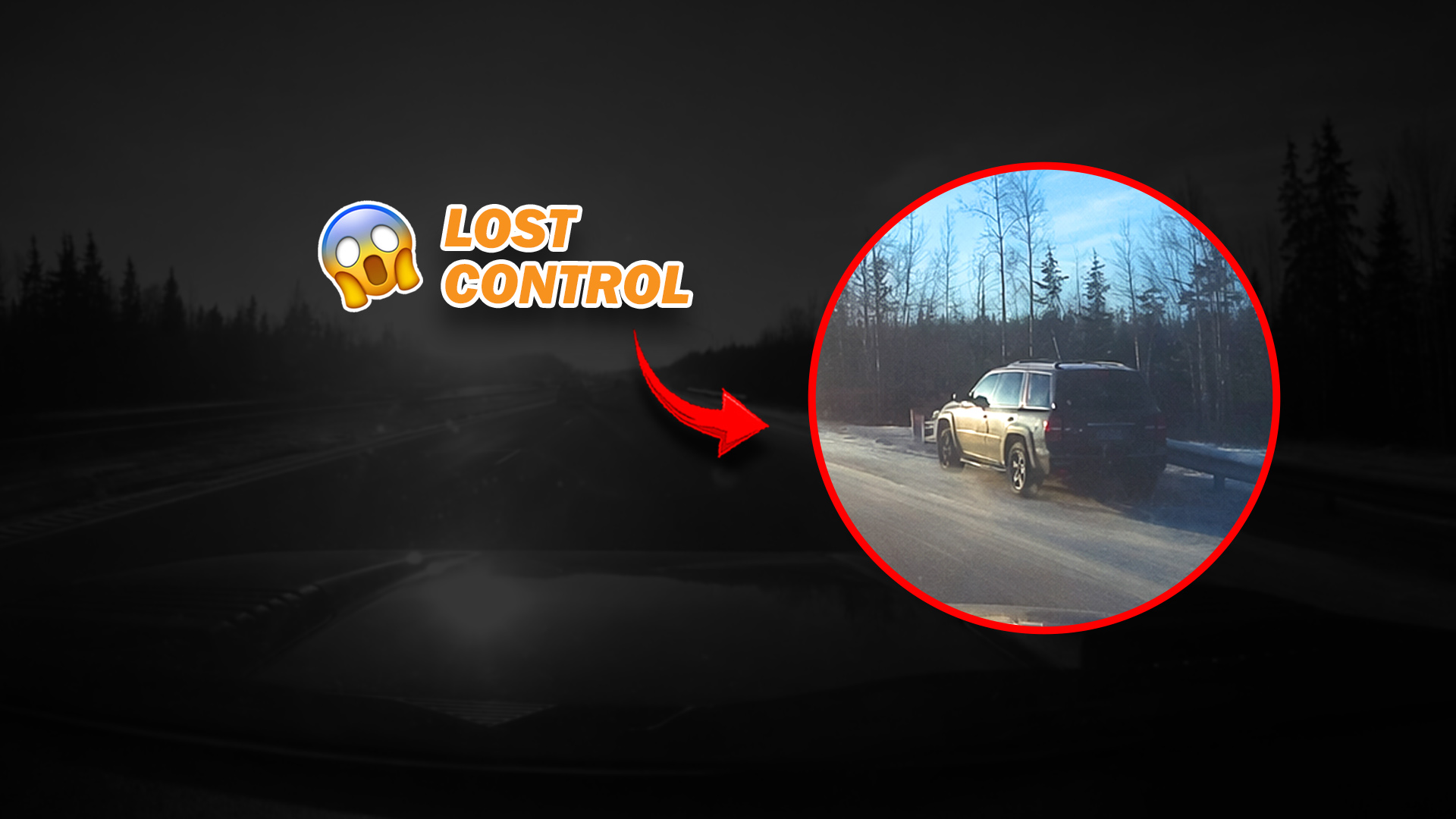 Lost Control And Crashed Into The Road Barrier