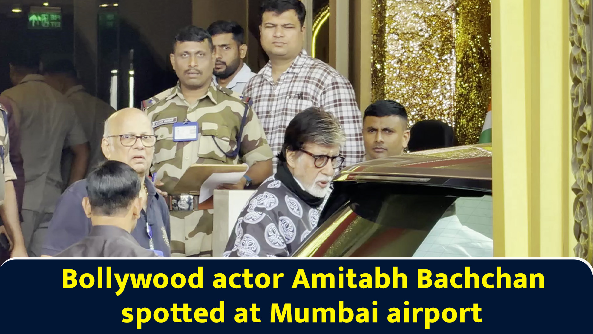 Bollywood actor Amitabh Bachchan spotted at Mumbai airport