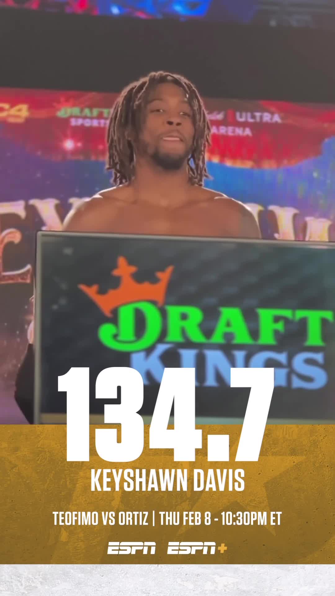 🚨Weigh-in results: Keyshawn Davis 134.7 lbs