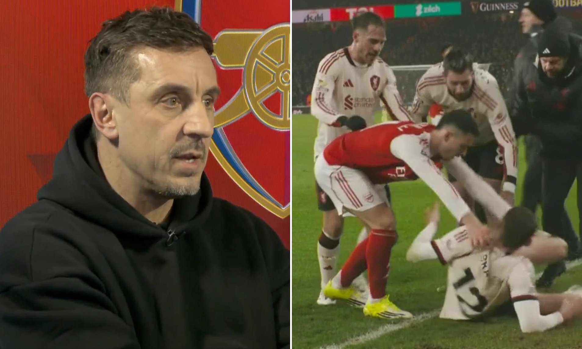 Gary Neville branded 'disgrace' after suggesting Liverpool players ...