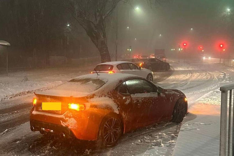 Sheffield snow carnage as black ice and slippy slush causes road chaos