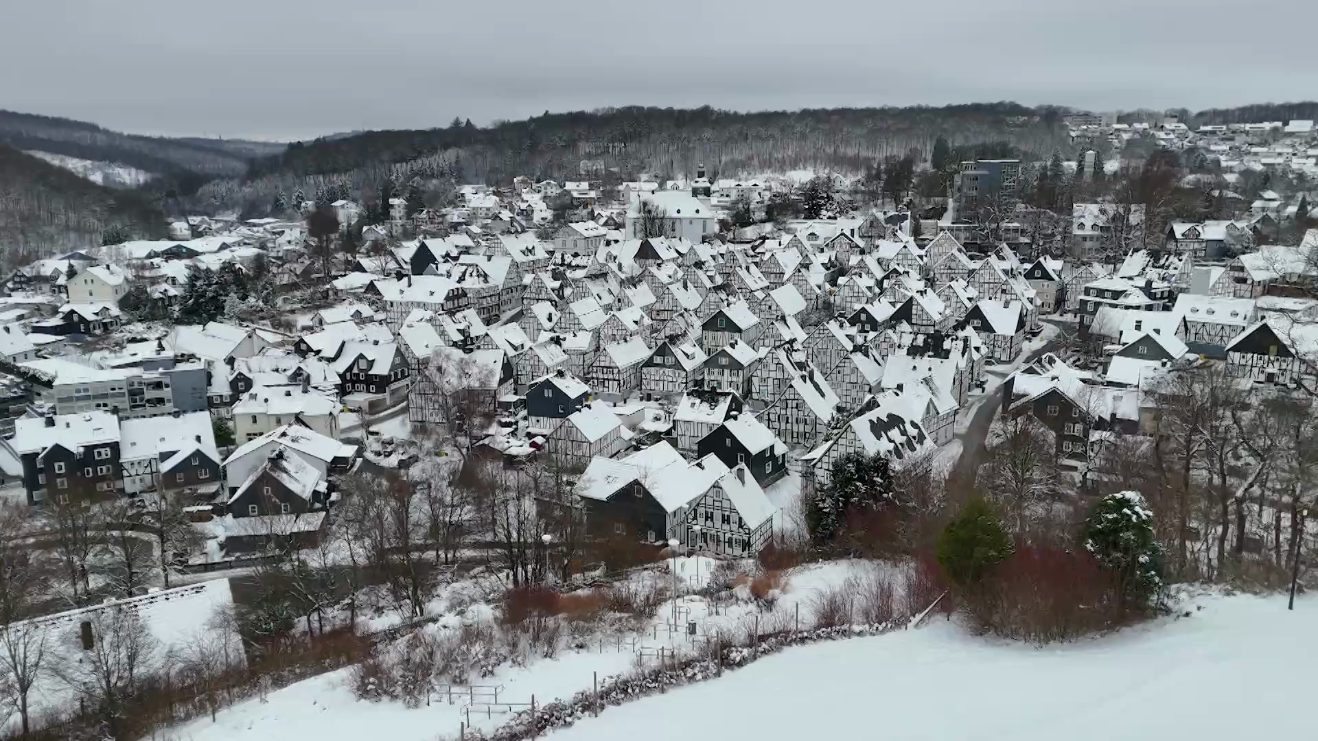 Schnee-Hotspot Freudenberg in NRW