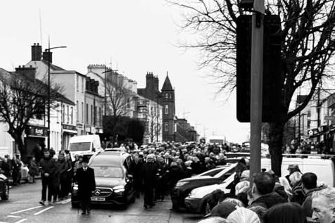 Warrenpoint community line the streets for Davy's last walk