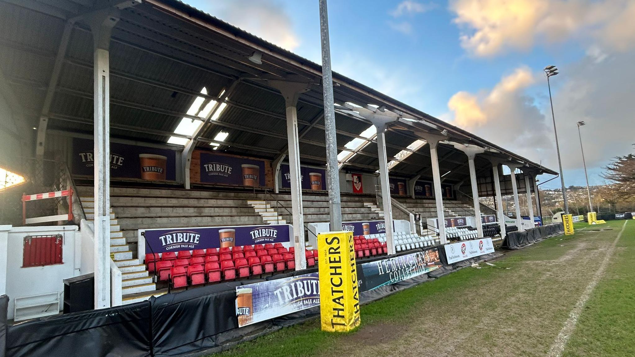 Cornish Pirates stadium damaged by Storm Goretti