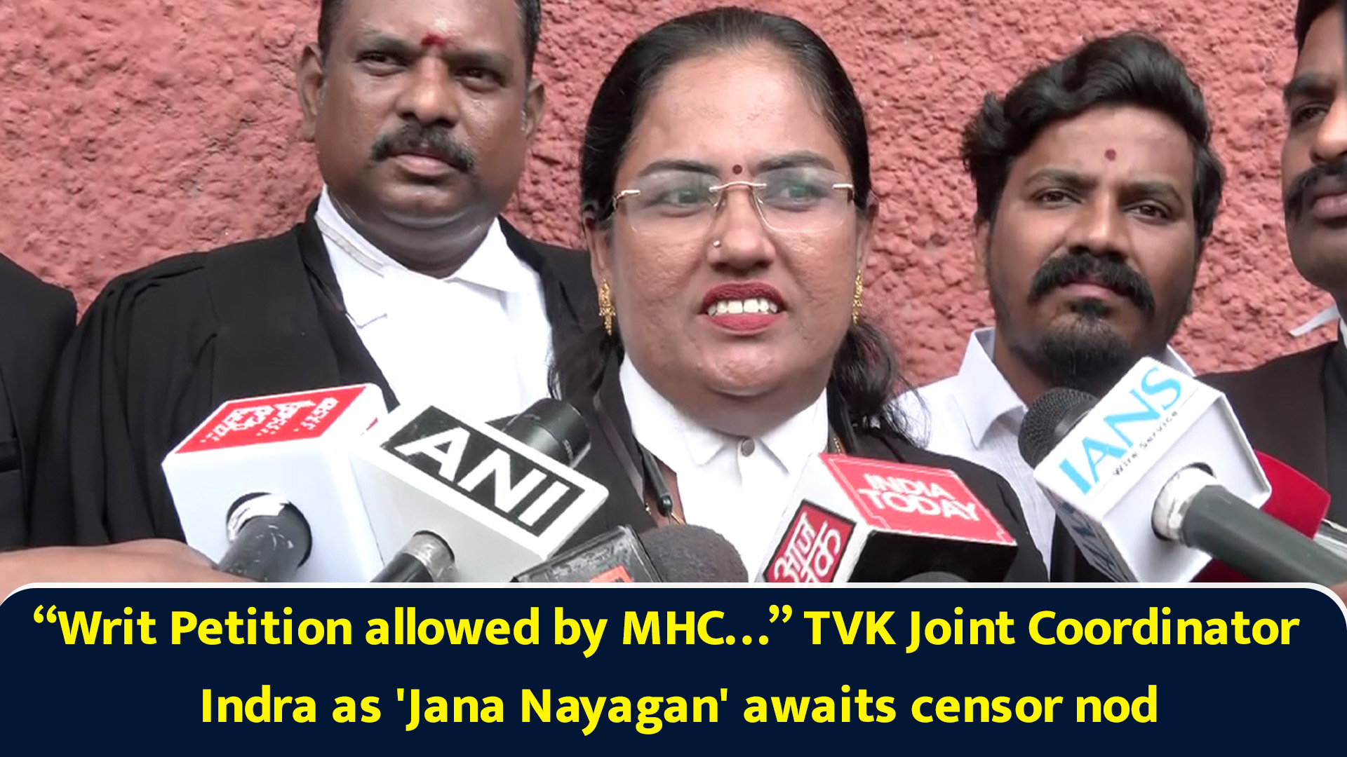 Writ petition allowed by MHC... TVK joint coordinator Indra as 'Jana ...