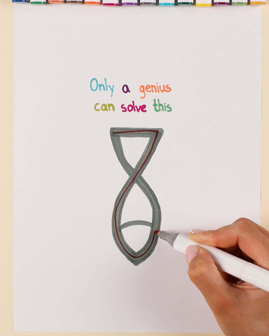 The one line drawing puzzle everyone fails ️